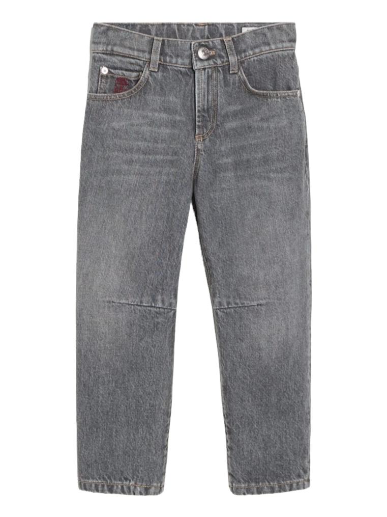 BRUNELLO CUCINELLI Brunello Cucinelli Greyscale Denim Five-Pocket Trousers